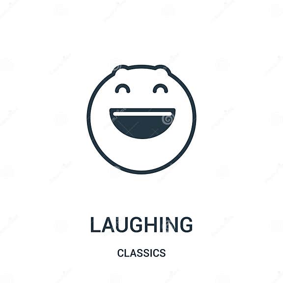 Laughing Icon Vector from Classics Collection. Thin Line Laughing ...