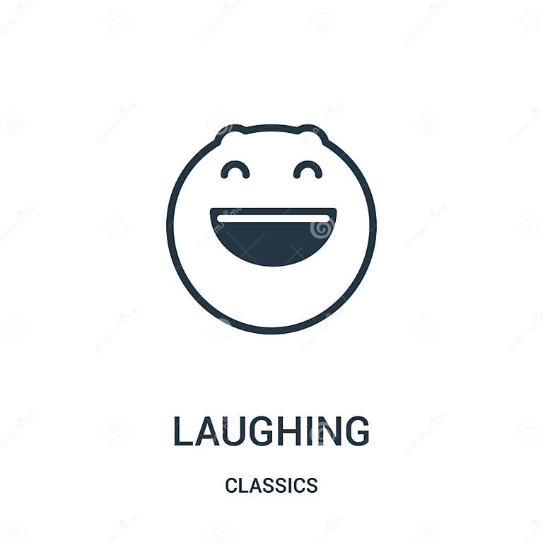 Laughing Icon Vector from Classics Collection. Thin Line Laughing ...