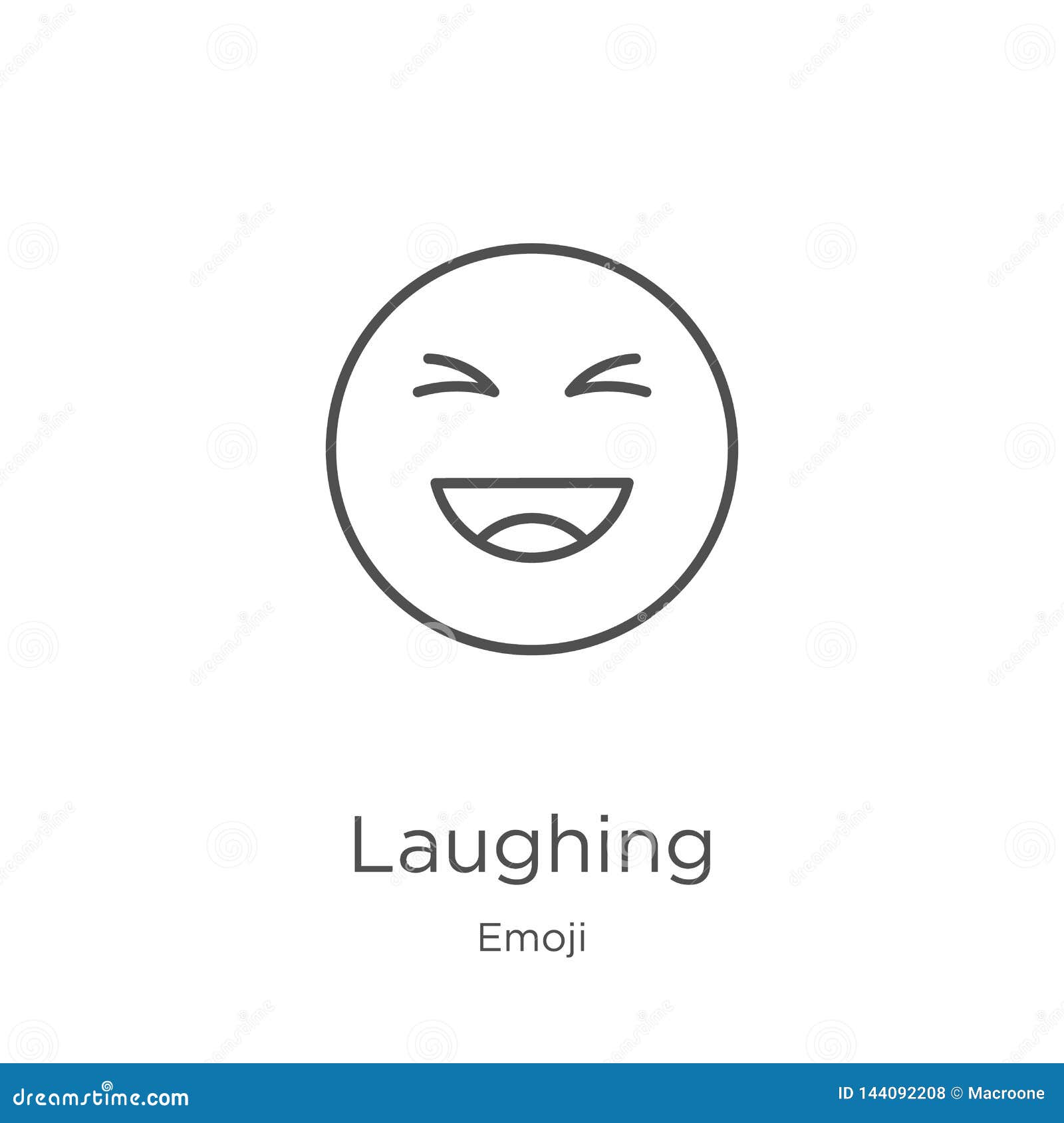 Laughing Icon Vector From Emoji Collection. Thin Line Laughing Outline ...
