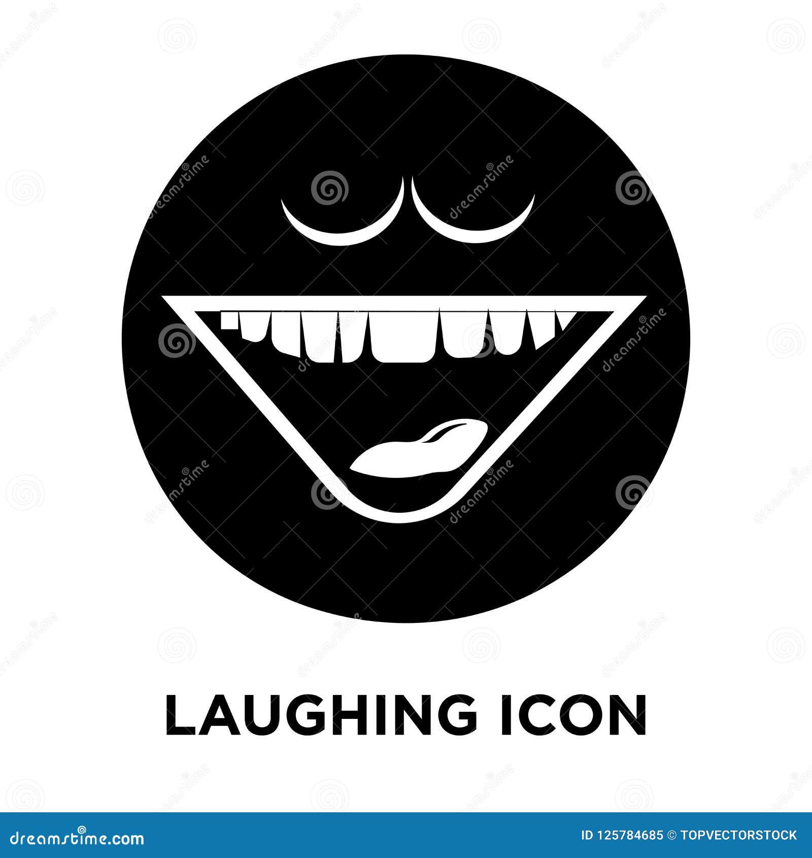 Laughing Icon Vector Isolated On White Background Logo Concept Stock