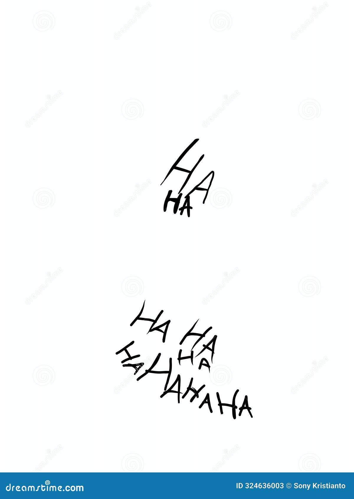 Laughing Illustration with Very Funny Hahaha Writing. Stock ...