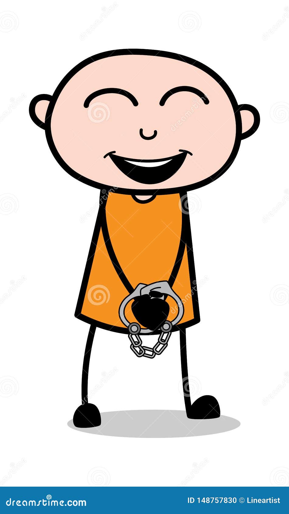 Laughing Loudly - Cartoon Thief Criminal Guy Vector Illustration Stock ...