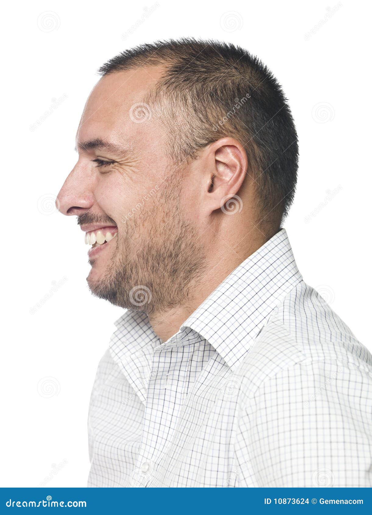 Laughing man stock photo. Image of mouth, happy, shirt - 10873624