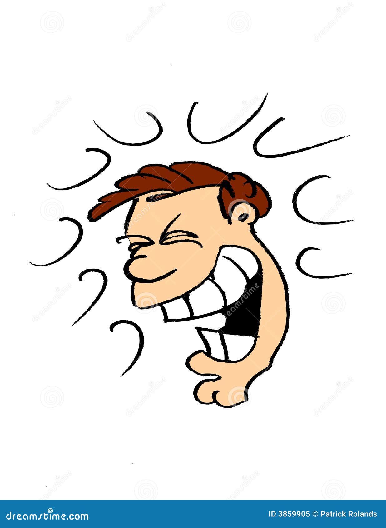 Laughing man stock vector. Illustration of graphic, portrait - 3859905