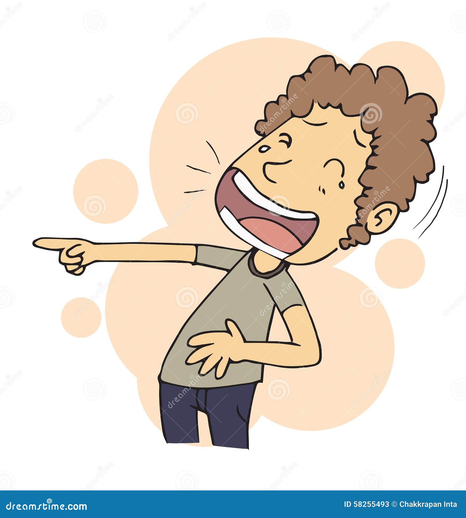 Laughing man stock vector. Illustration of male, loudly - 58255493