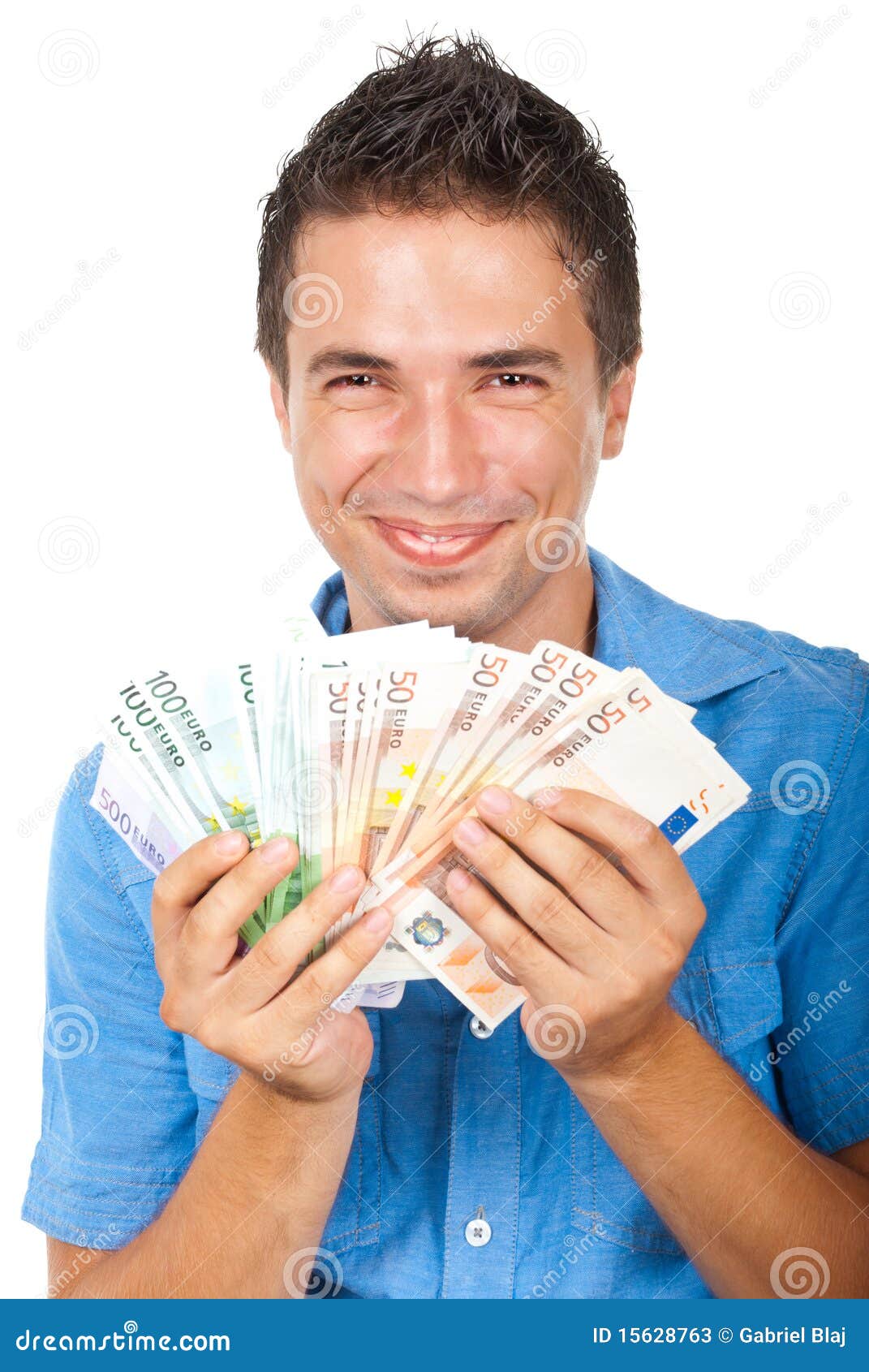 Laughing man won money stock image. Image of laughing - 15628763