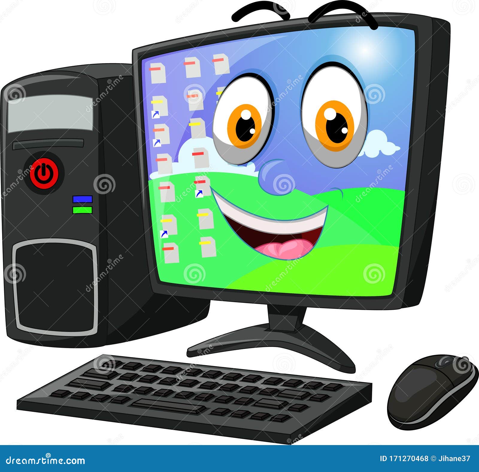 Modern Desktop Computer Vector Illustration | CartoonDealer.com #22303854