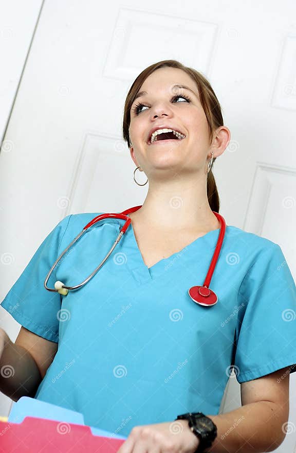 Laughing Nurse stock photo. Image of caucasian, portrait - 11716514