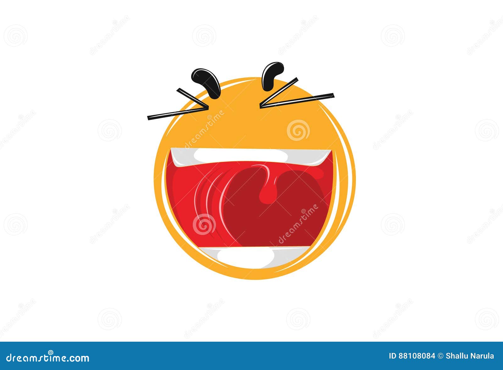 Laughing Out Loud Emoticon with on White for Mobile and Web. Stock ...