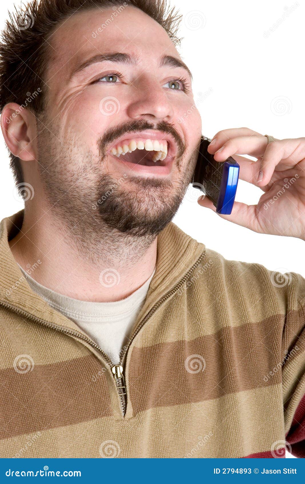 Laughing Phone Man stock image. Image of telephone, young - 2794893