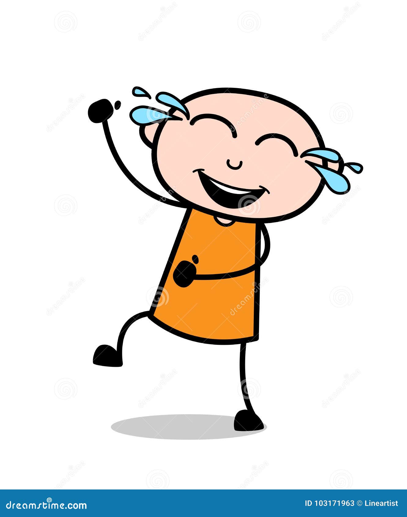 Laughing Prisoner with Tears of Joy Vector Stock Illustration ...