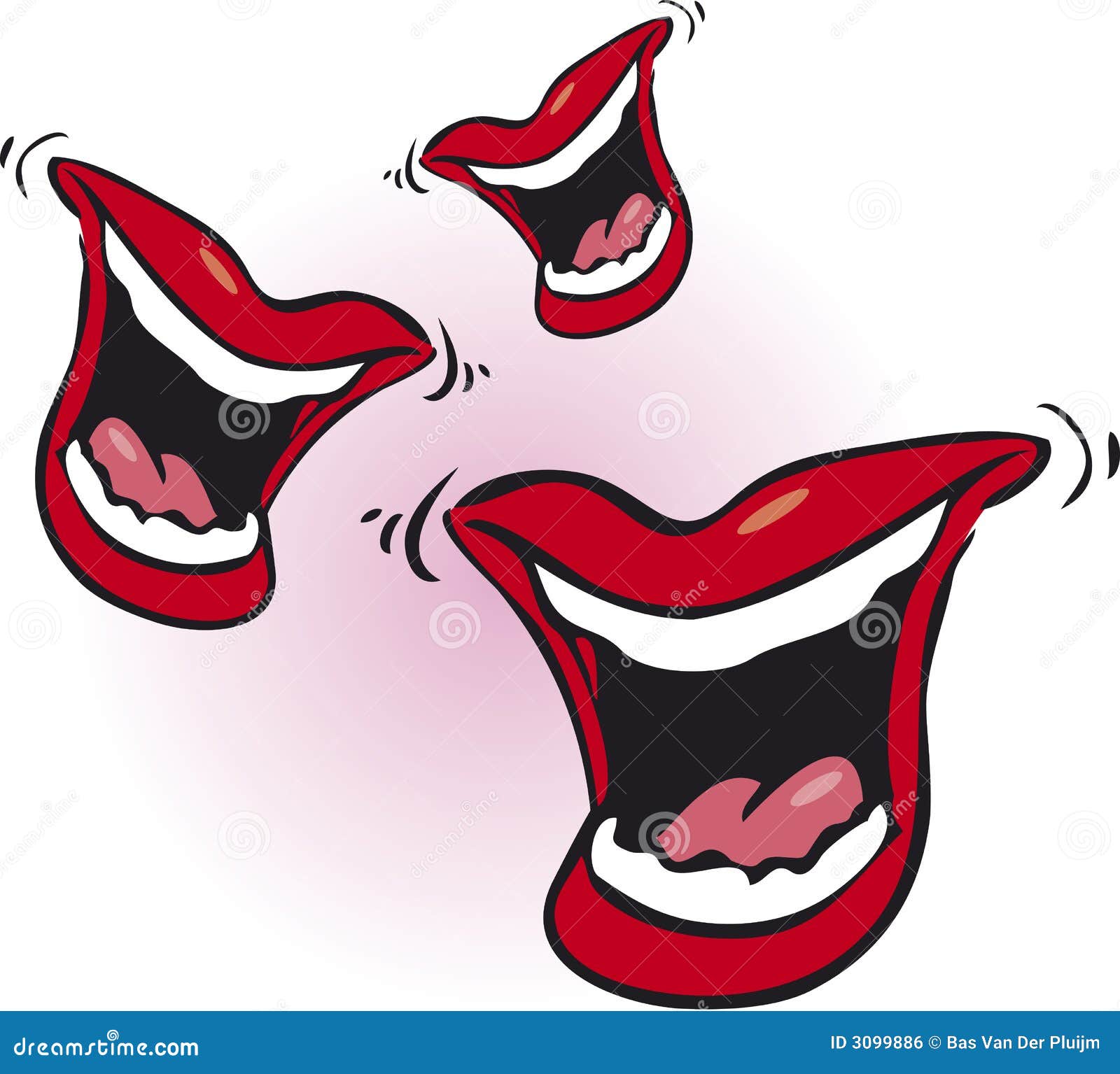Laughing red lips stock vector. Illustration of laughing - 3099886
