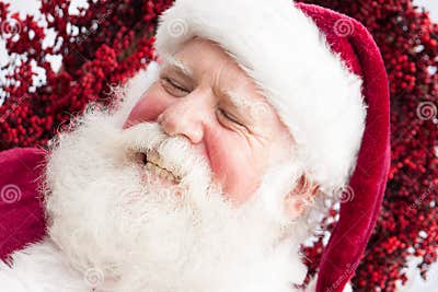 Laughing Santa stock image. Image of portrait, festive - 33563859