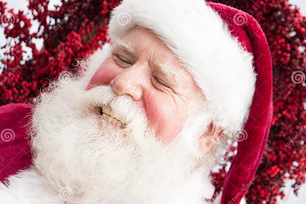 Laughing Santa stock image. Image of portrait, festive - 33563859