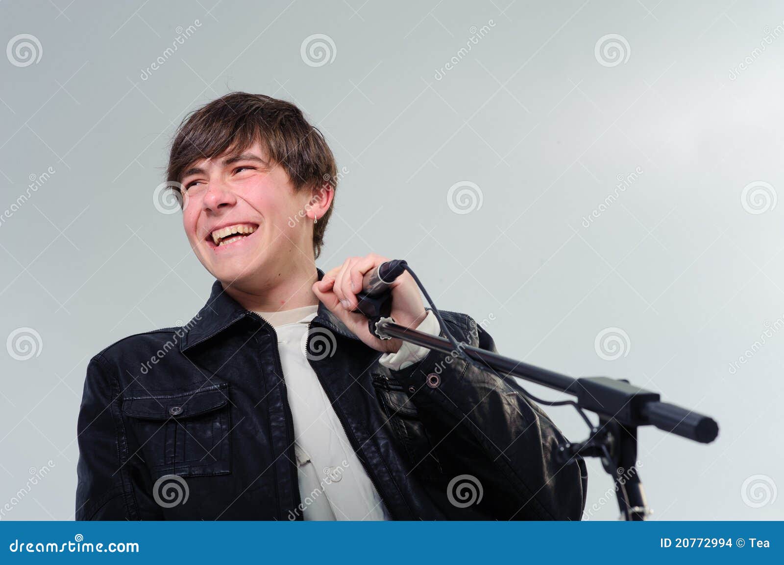 Laughing singer stock photo. Image of singer, handsome - 20772994