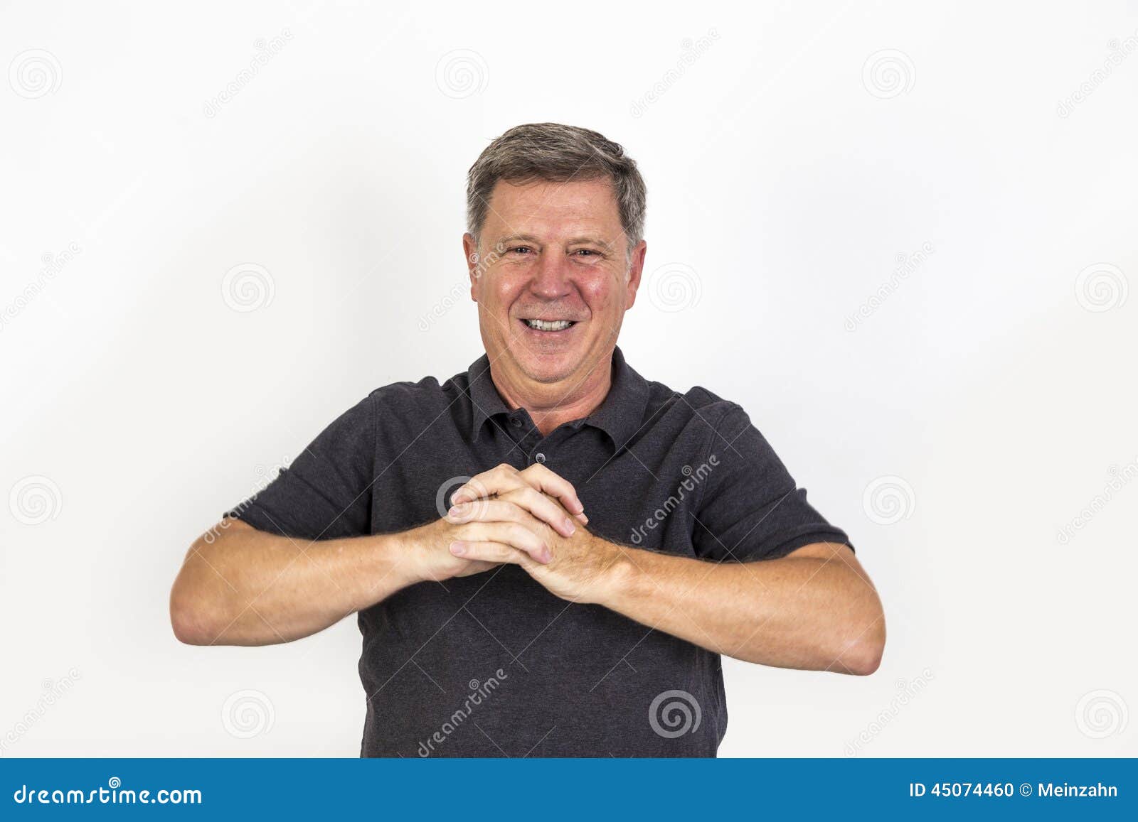 Laughing and Smiling Senior Man Stock Photo - Image of laugh, hands ...