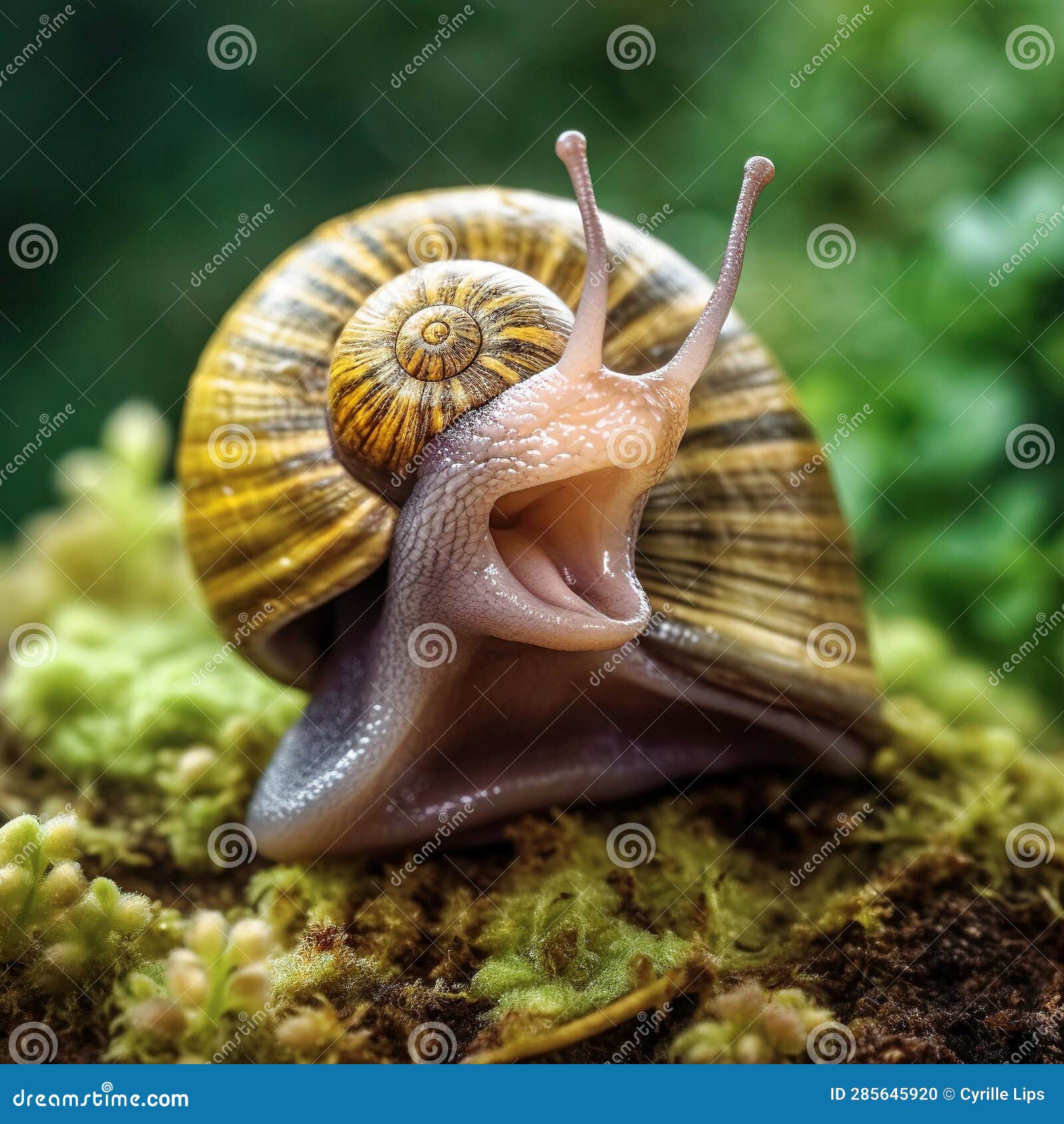 A Laughing Snail: a Rare and Amusing Sight - Generative AI Stock ...