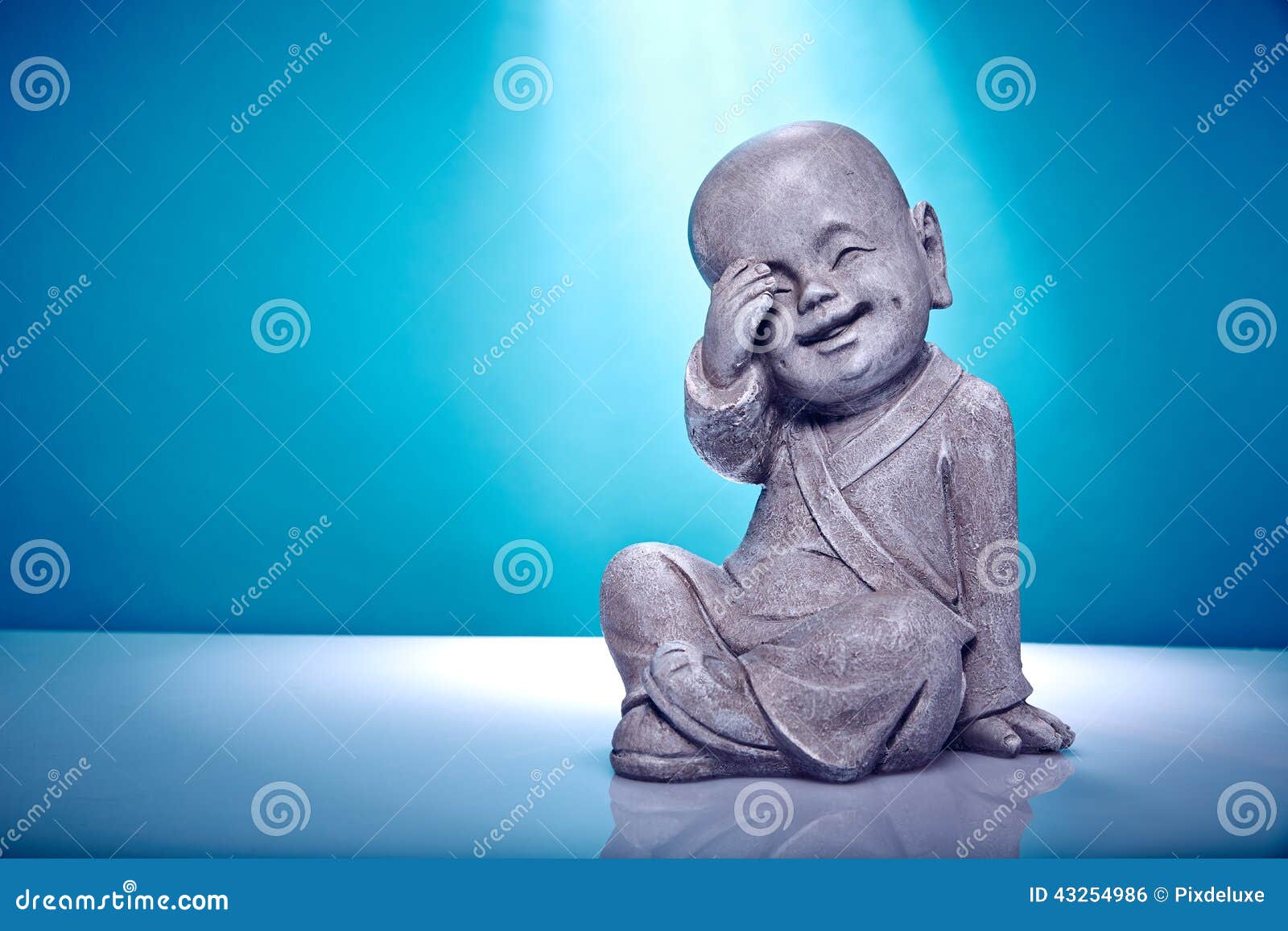 Laughing stone buddah stock photo. Image of statue, asian - 43254986