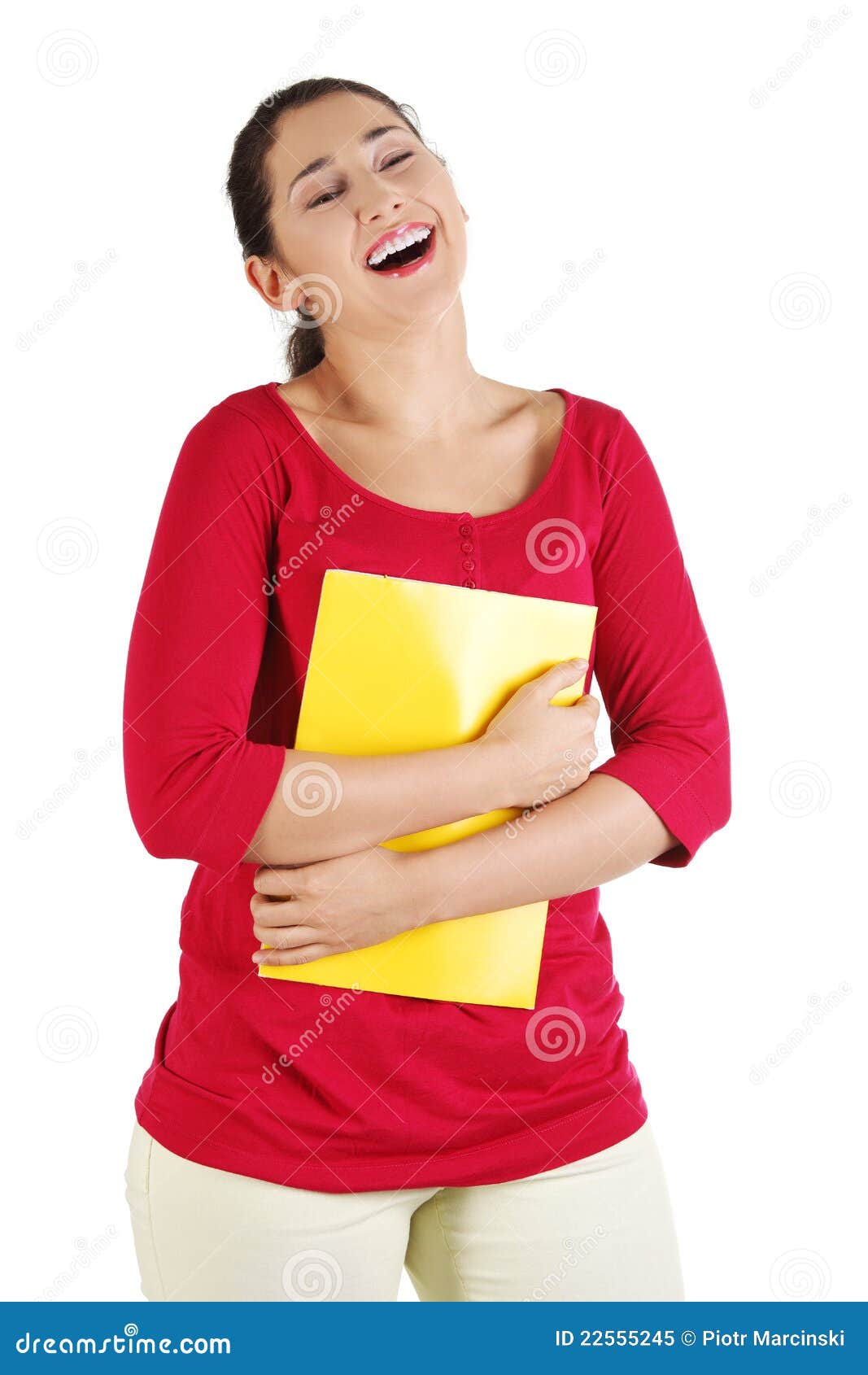Laughing student girl stock image. Image of education - 22555245