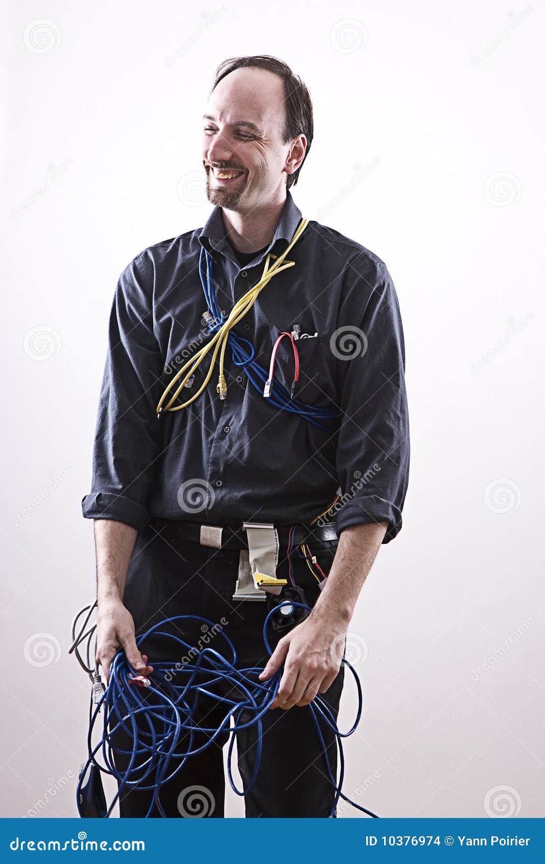Laughing technician stock photo. Image of human, finger - 10376974