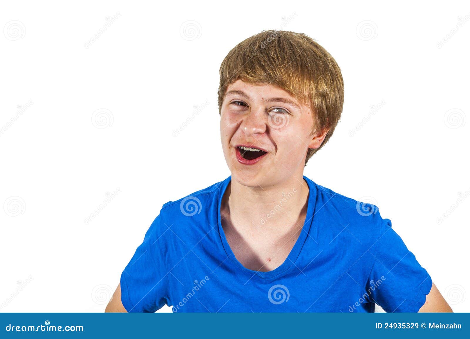 Laughing Teen Boy Isolated on White Stock Image - Image of lifestyle ...