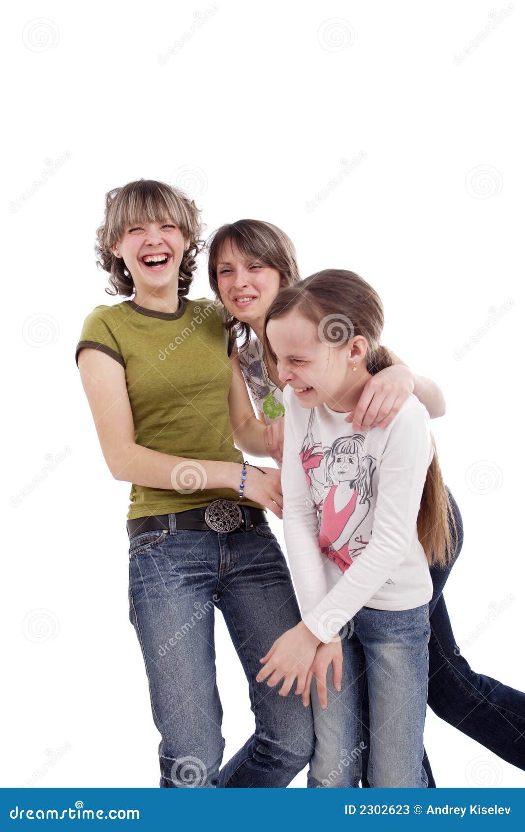 Laughing teens stock image. Image of green, family, smiling - 2302623