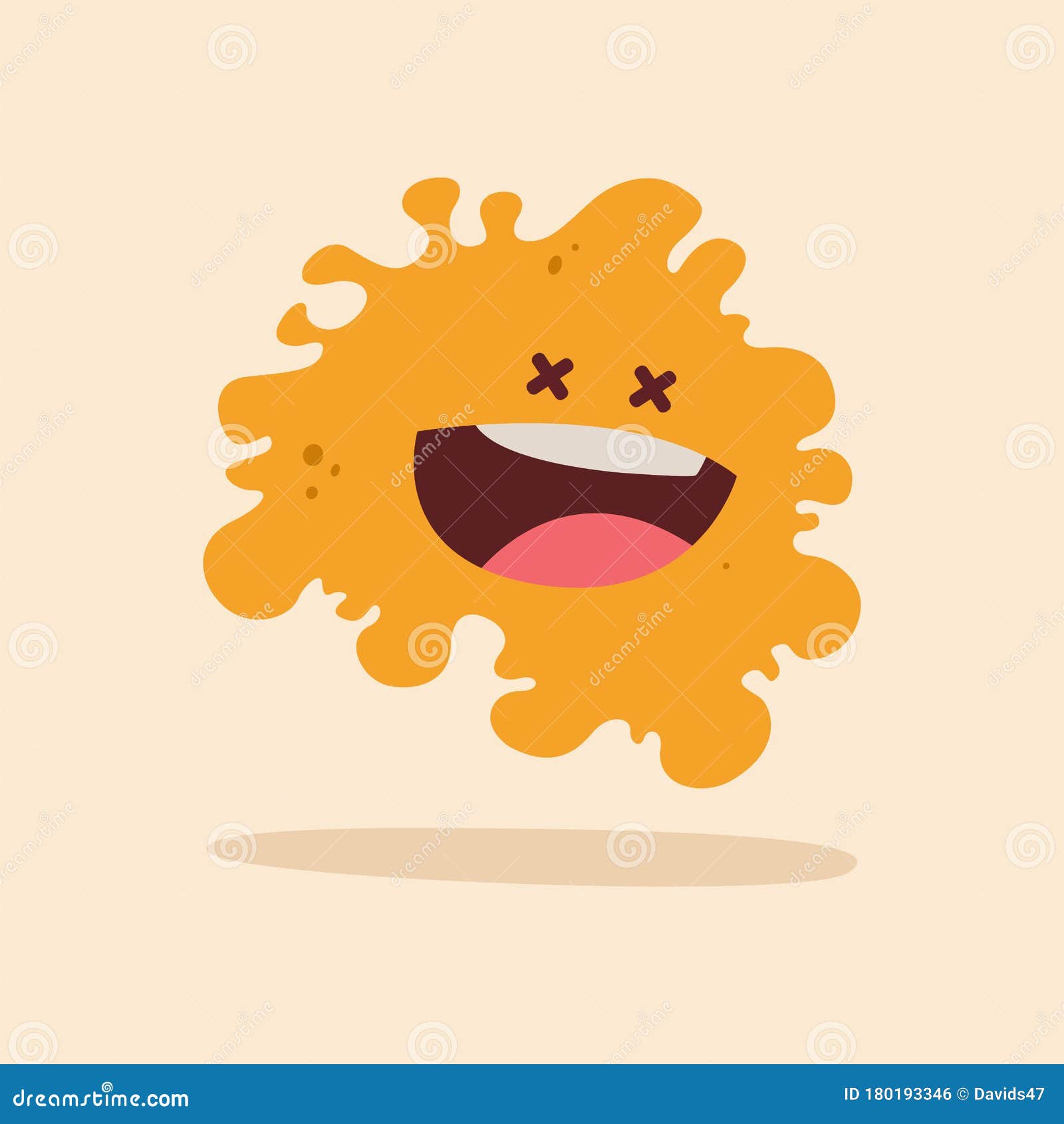 Laughing virus cartoon stock vector. Illustration of funny - 180193346