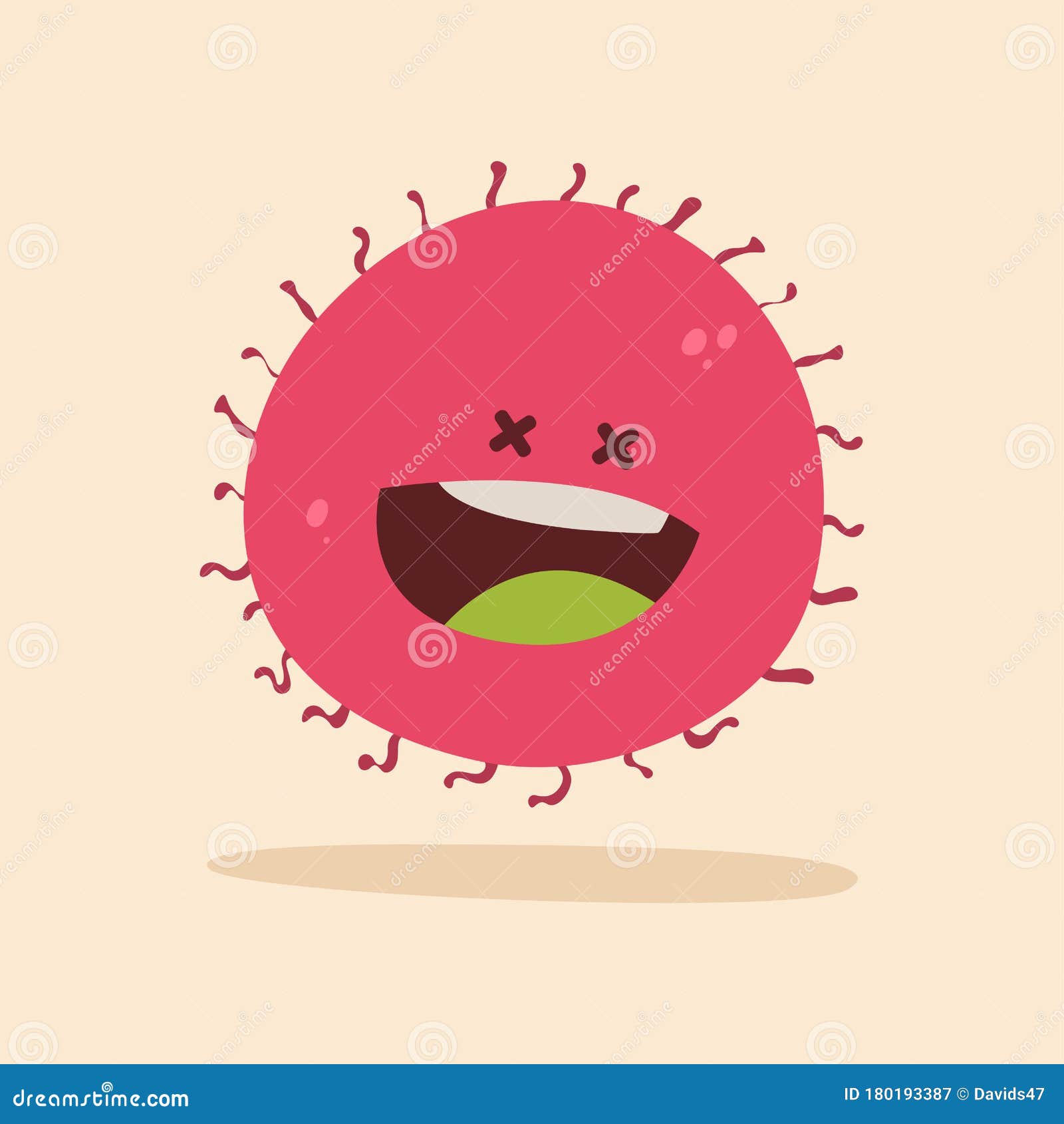 Laughing virus cartoon stock vector. Illustration of coronavirus ...