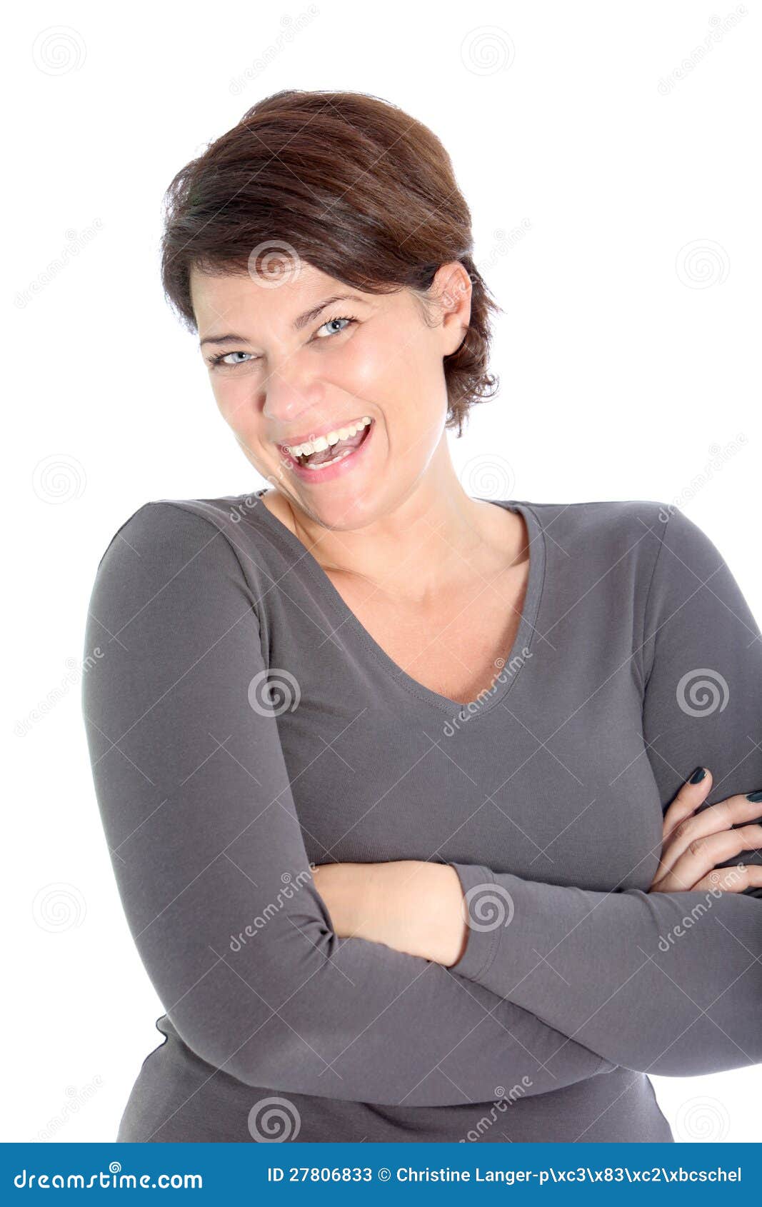 Laughing vivacious woman stock image. Image of laughing - 27806833