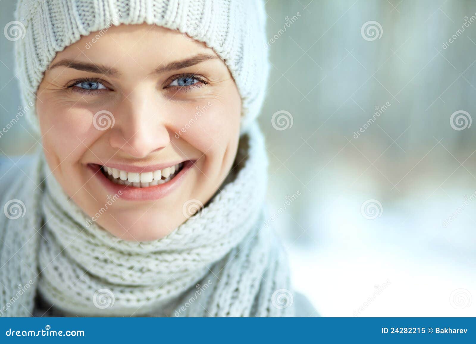 Laughing Winter Girl stock image. Image of clothes, beauty - 24282215