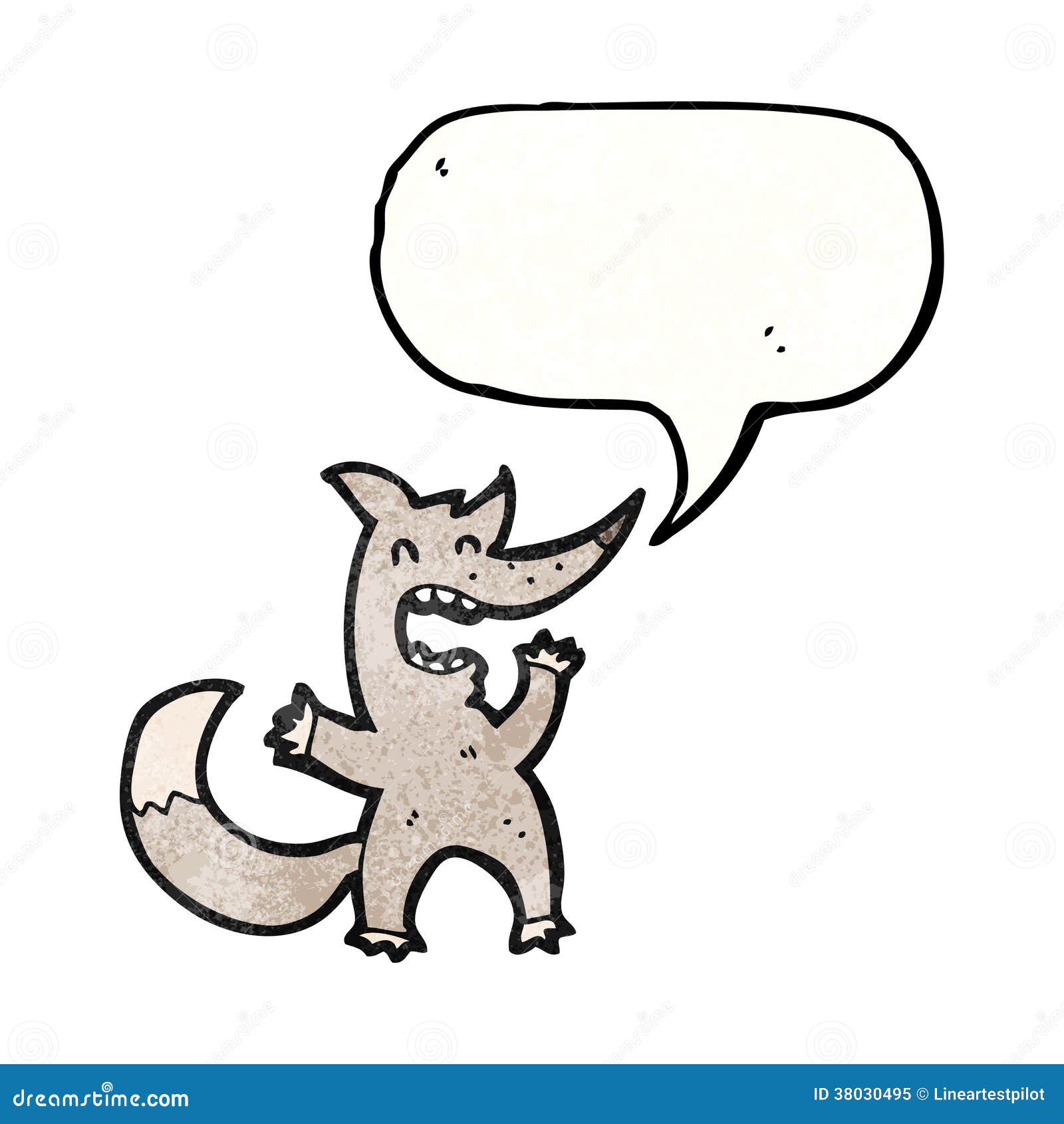 Laughing wolf cartoon stock vector. Illustration of character - 38030495