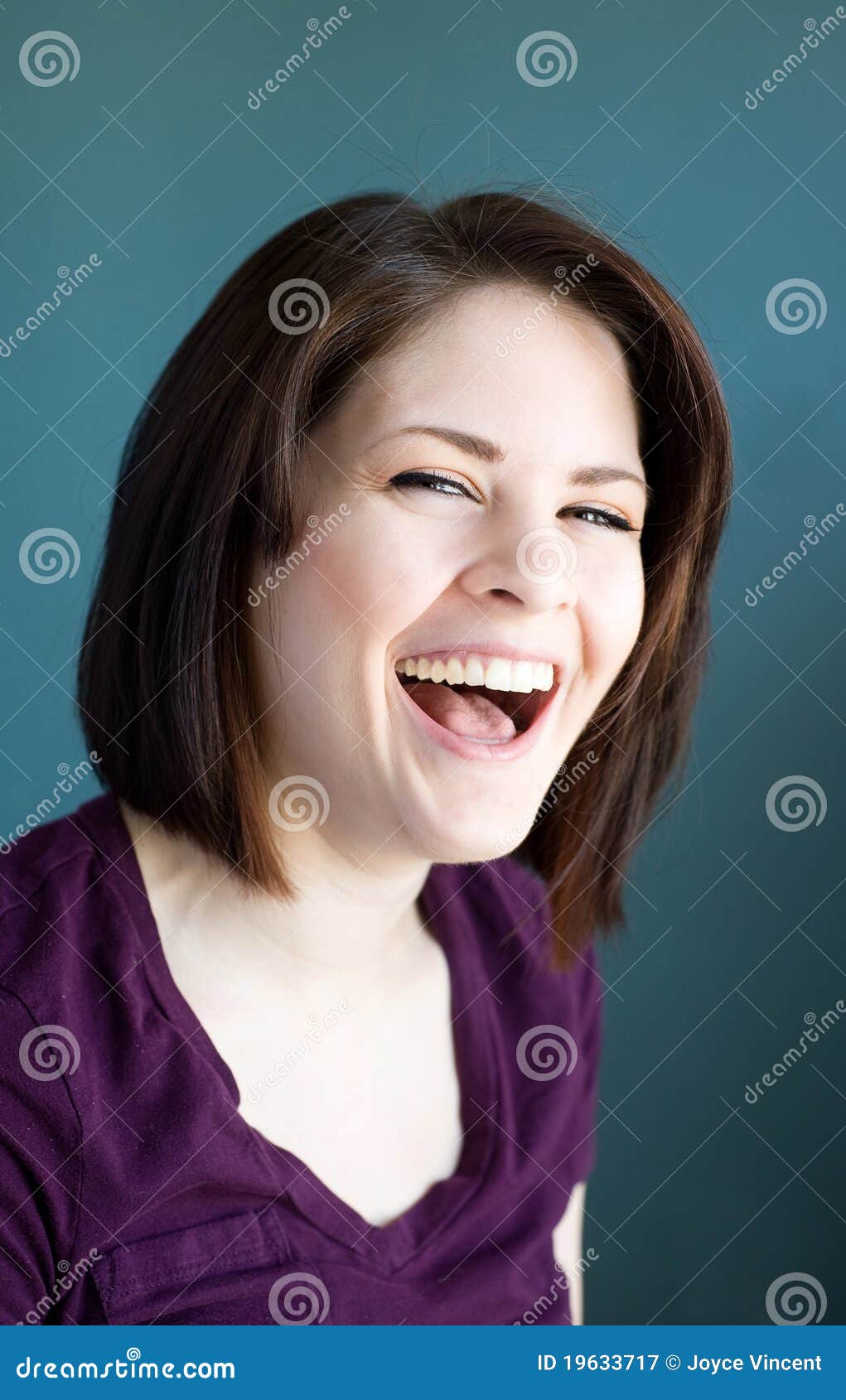 Laughing woman stock image. Image of pretty, hazel, giggling - 19633717