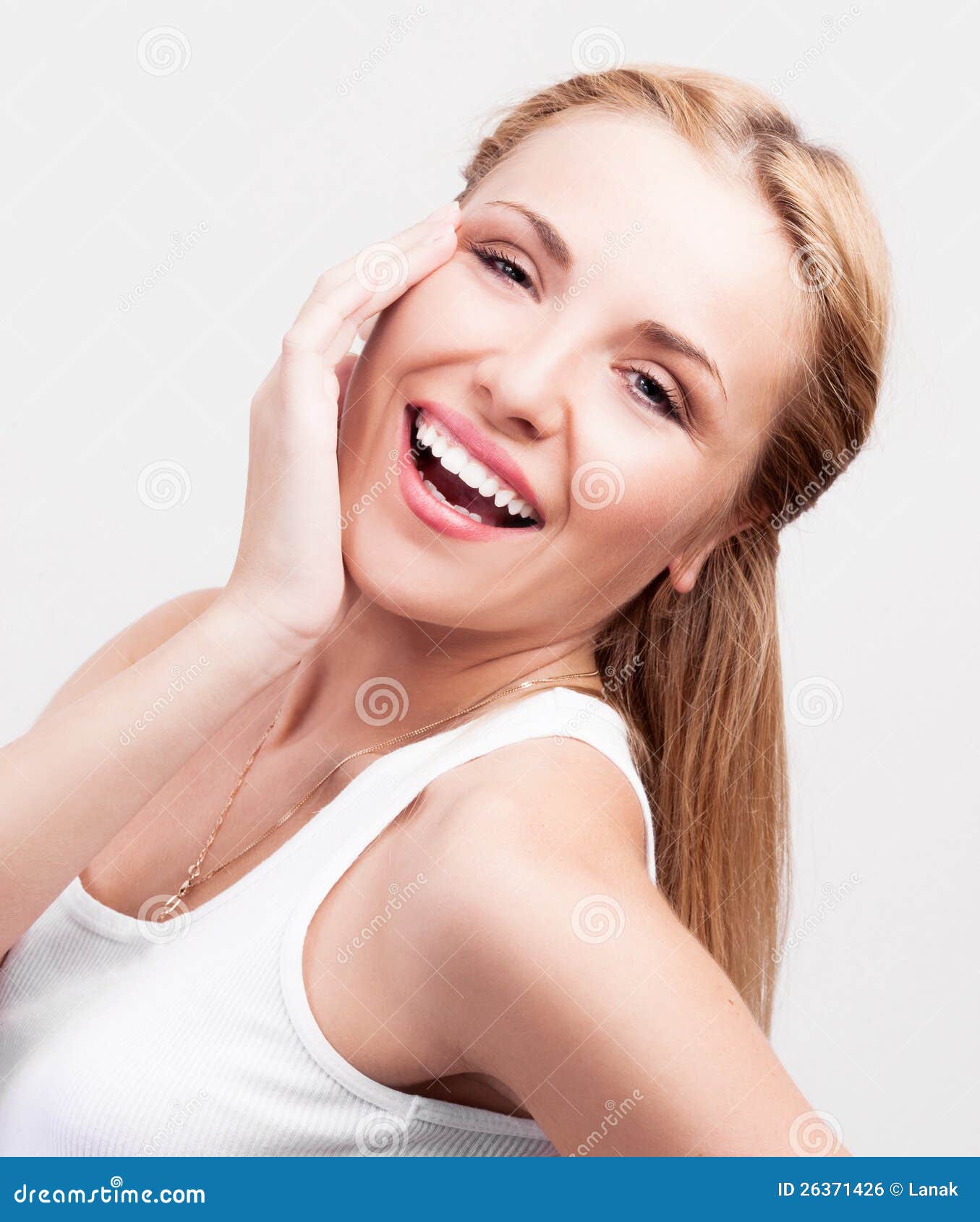 Laughing woman stock photo. Image of pretty, lady, excitement - 26371426