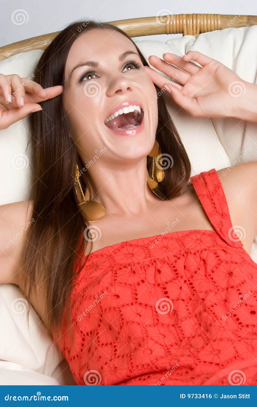 Laughing Woman stock photo. Image of smiling, people, attractive - 9733416