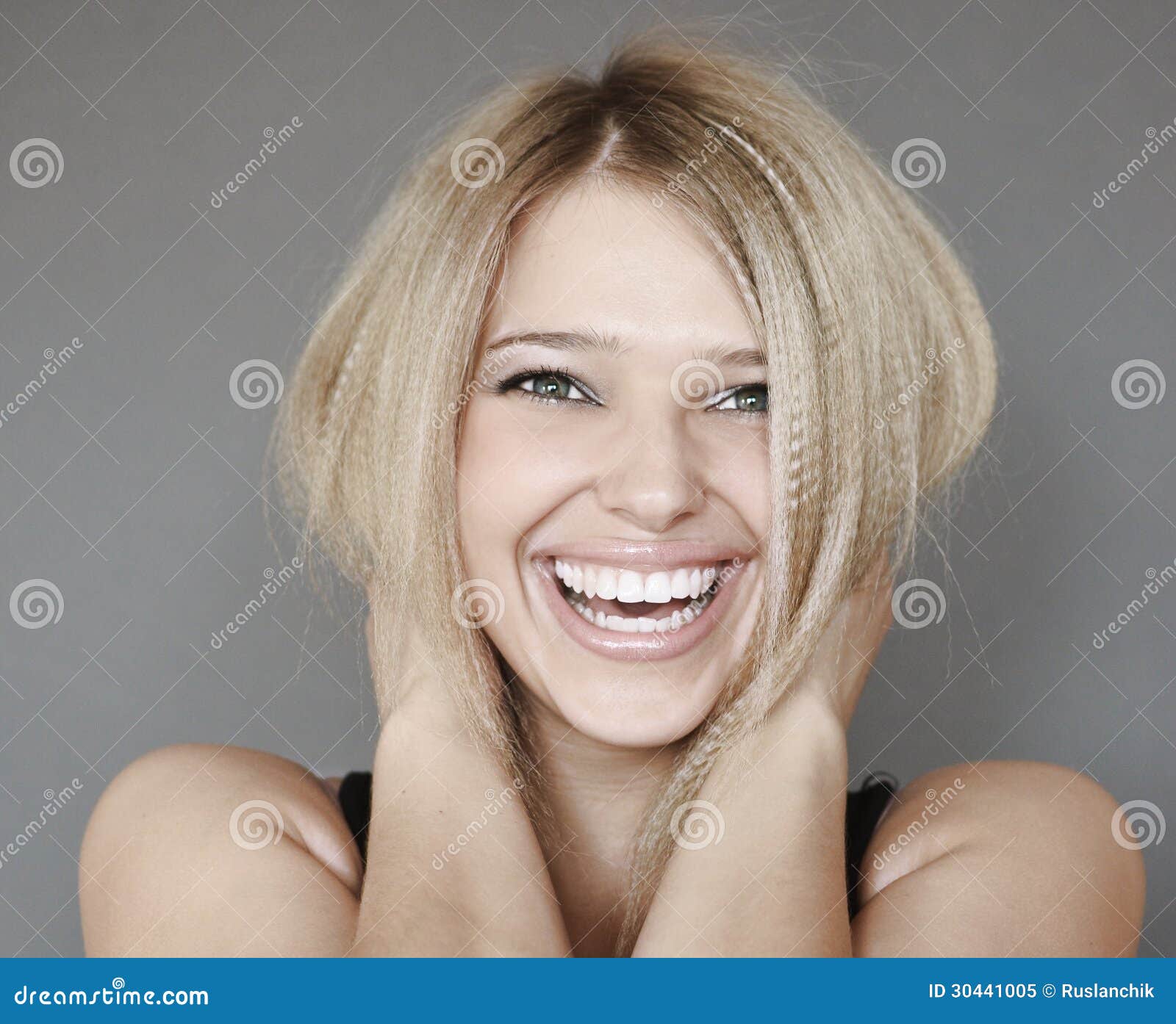 Laughing woman stock image. Image of looking, portrait - 30441005