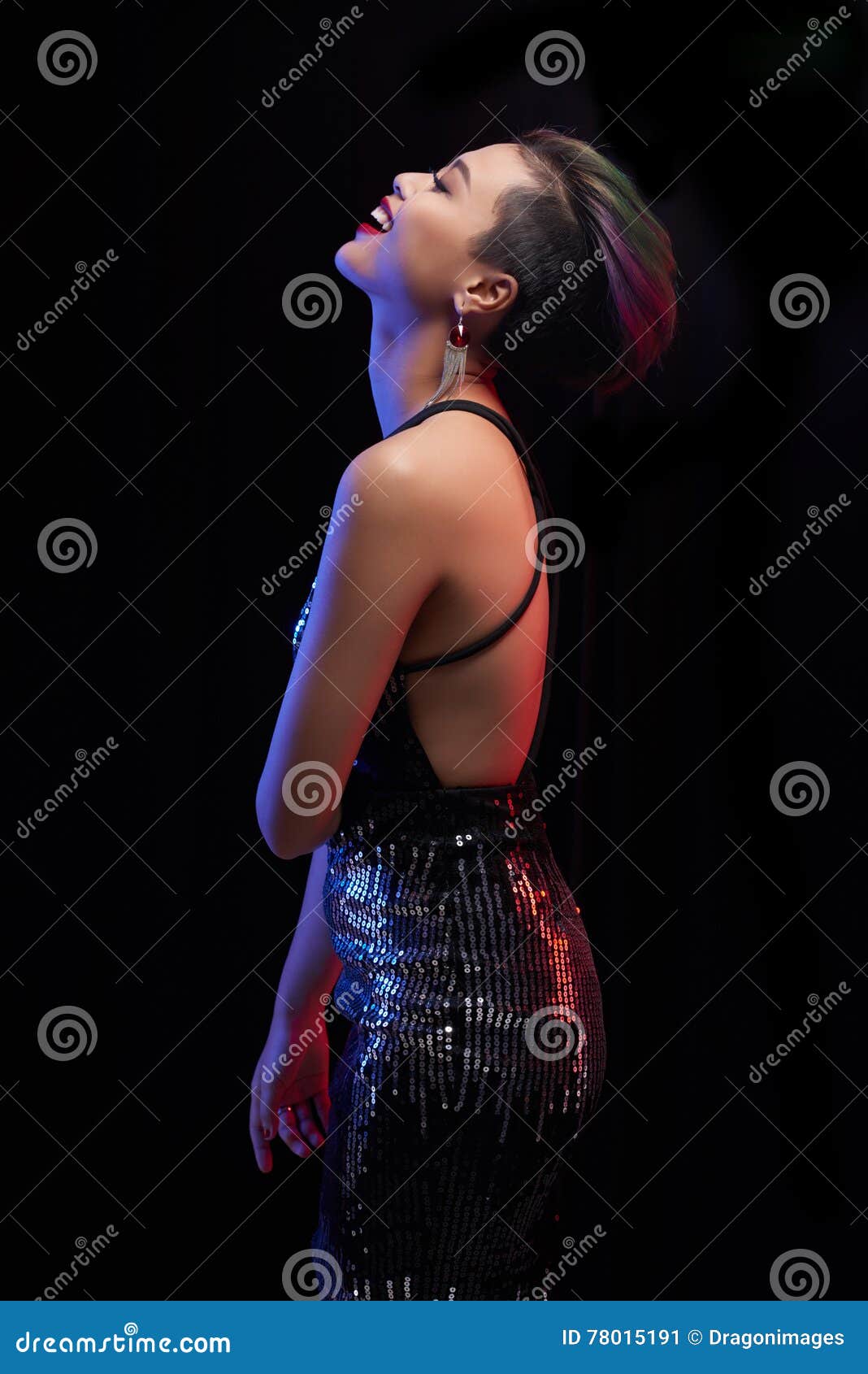 Laughing woman stock image. Image of vertical, clubbing - 78015191