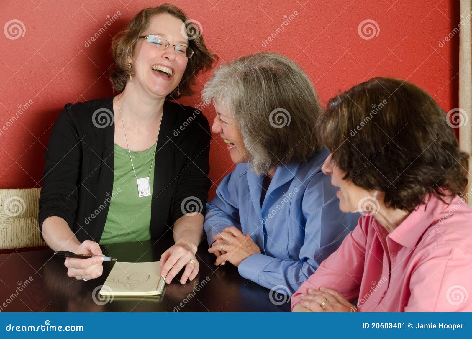 Laughing Women stock image. Image of workshop, older - 20608401
