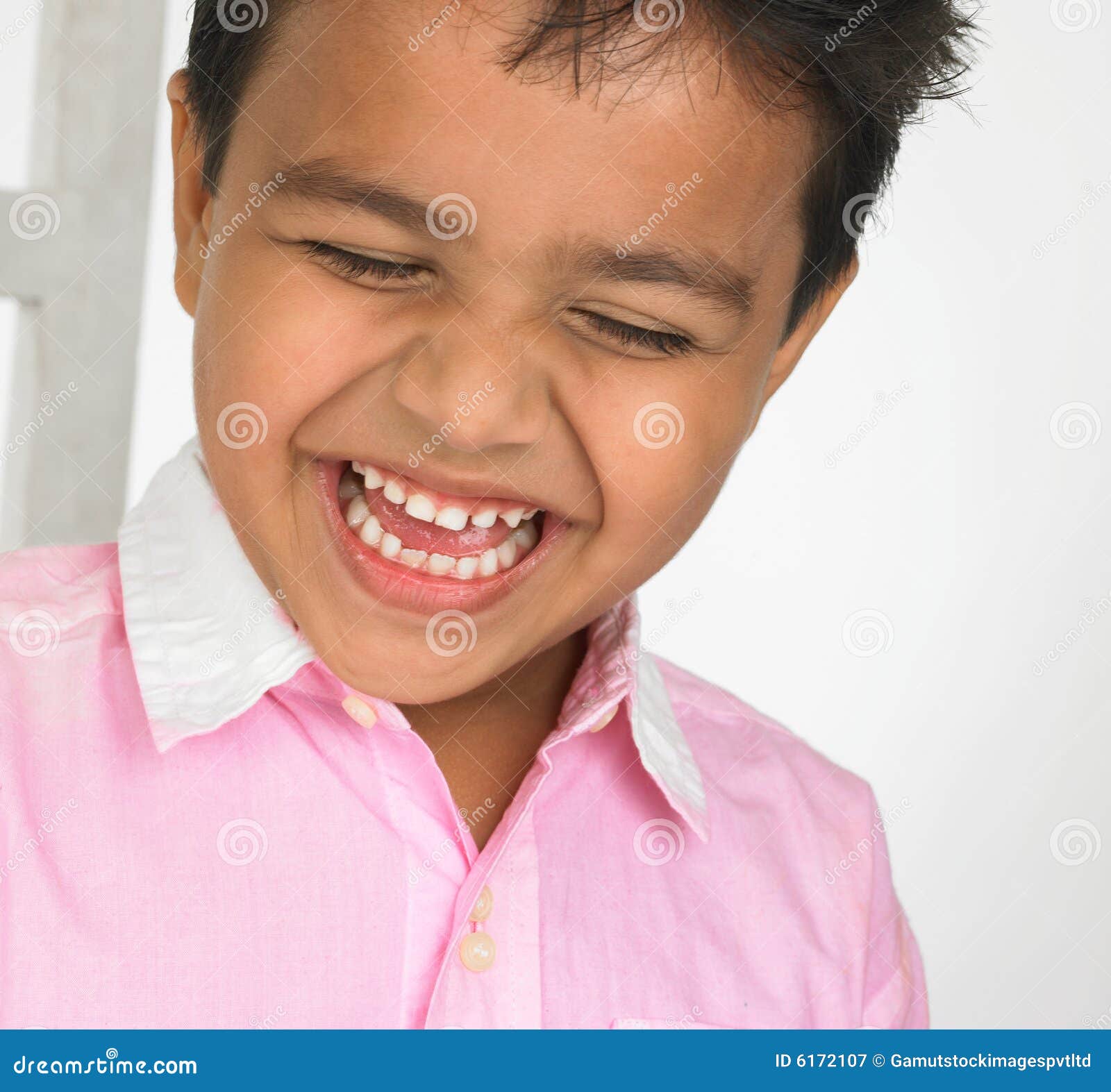 Laughing young boy stock image. Image of excited, child - 6172107