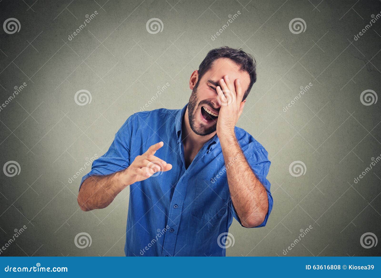 Laughing young man stock photo. Image of background, happiness - 63616808