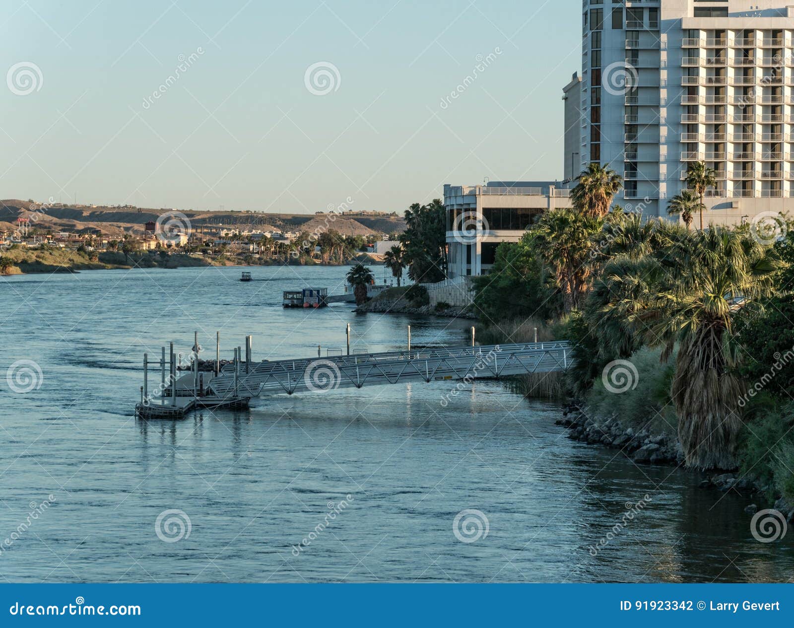 Laughlin, Nevada and the Colorado River Stock Photo - Image of ...