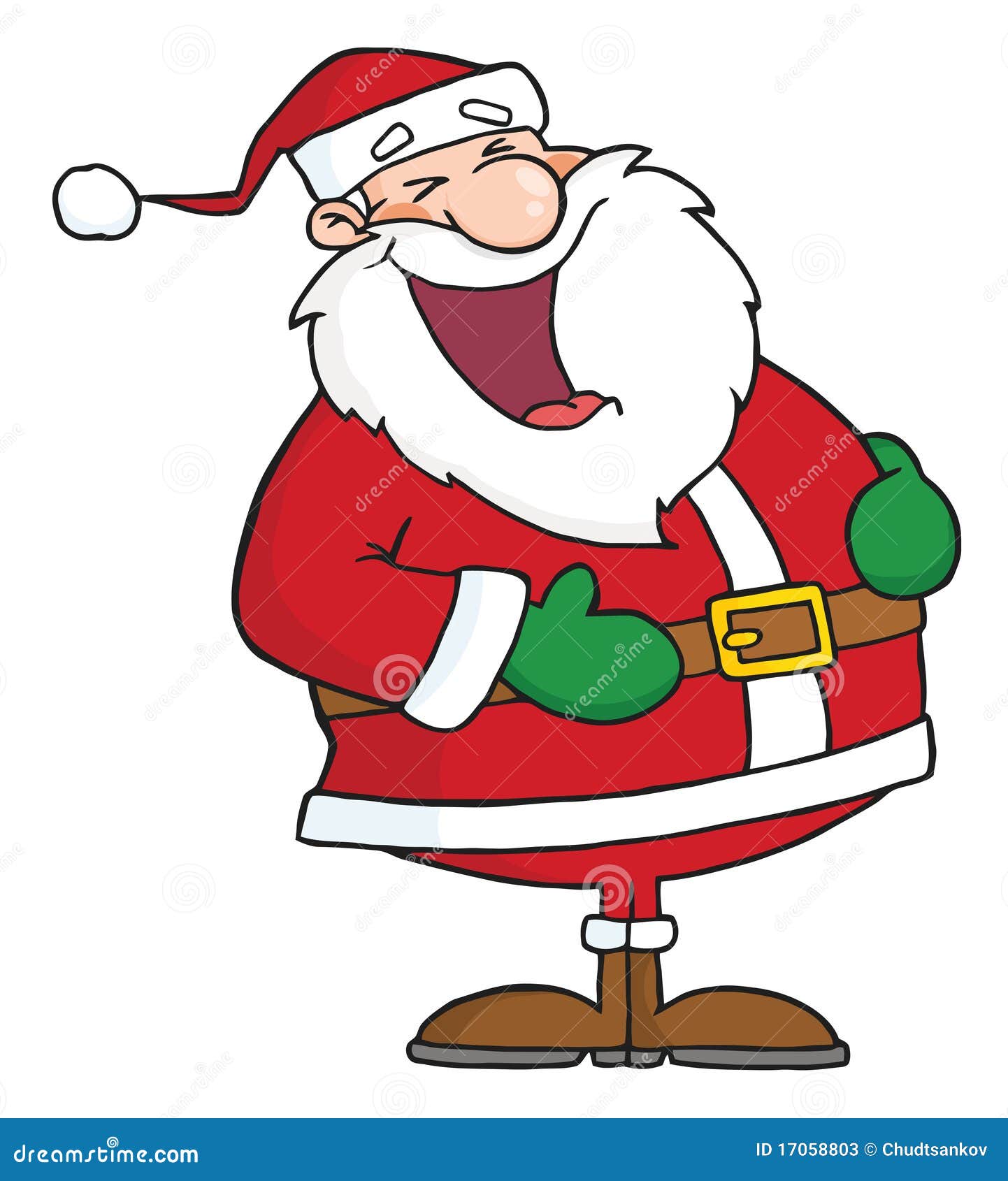 Laughs santa claus stock vector. Illustration of clipart - 17058803
