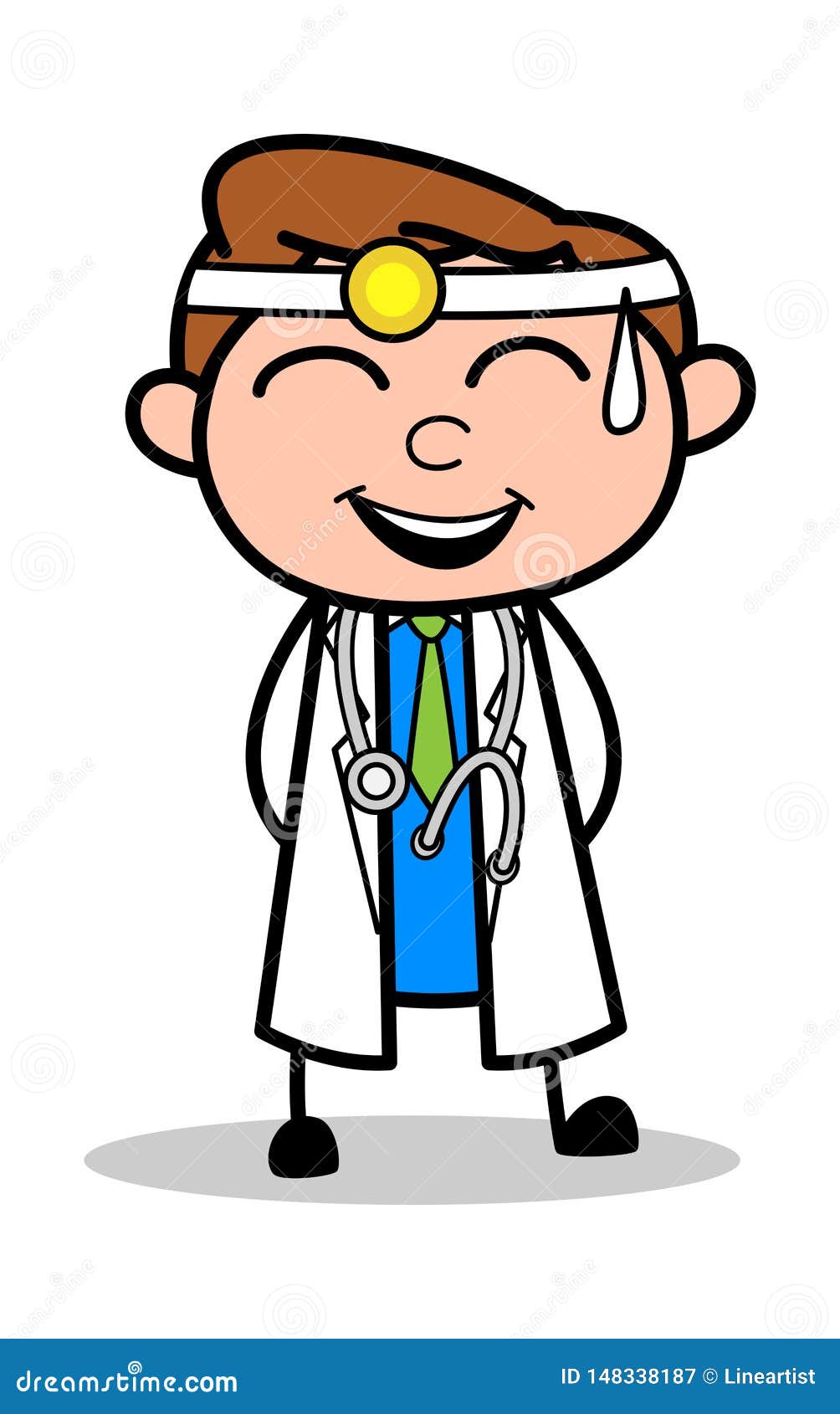 Laughter - Professional Cartoon Doctor Vector Illustration Stock ...