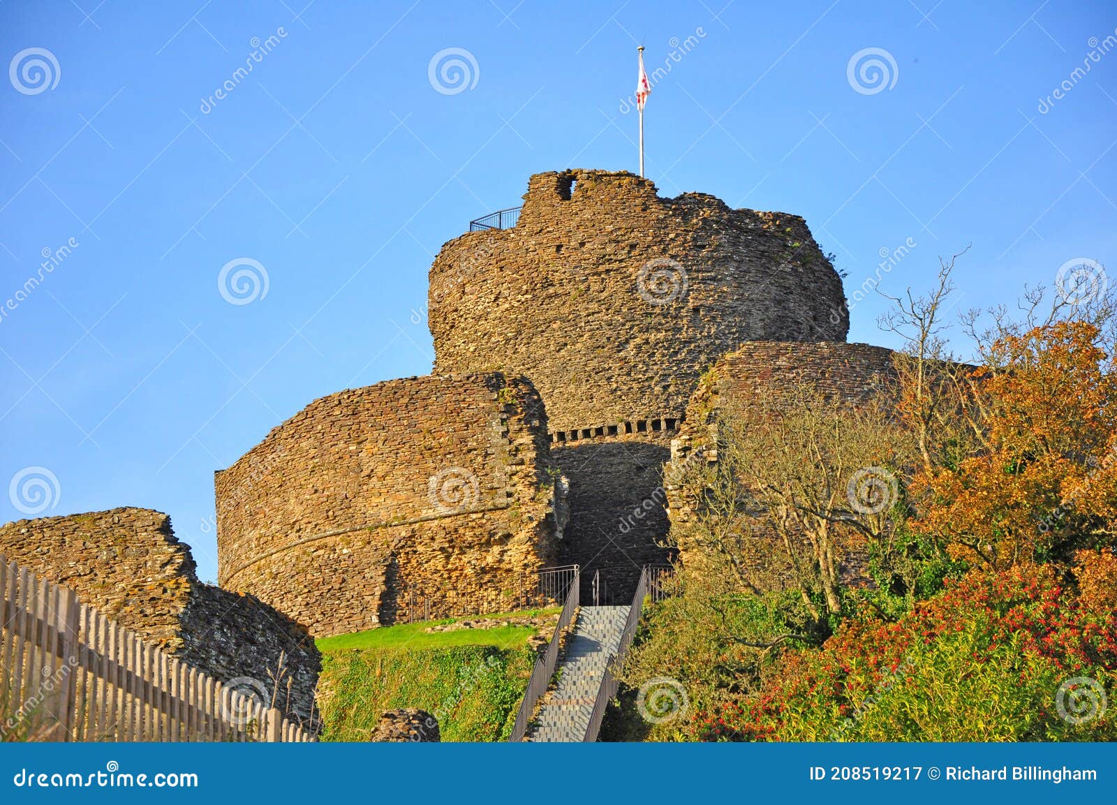 Launceston Castle, Launceston, Cornwall, England Stock Image - Image of ...