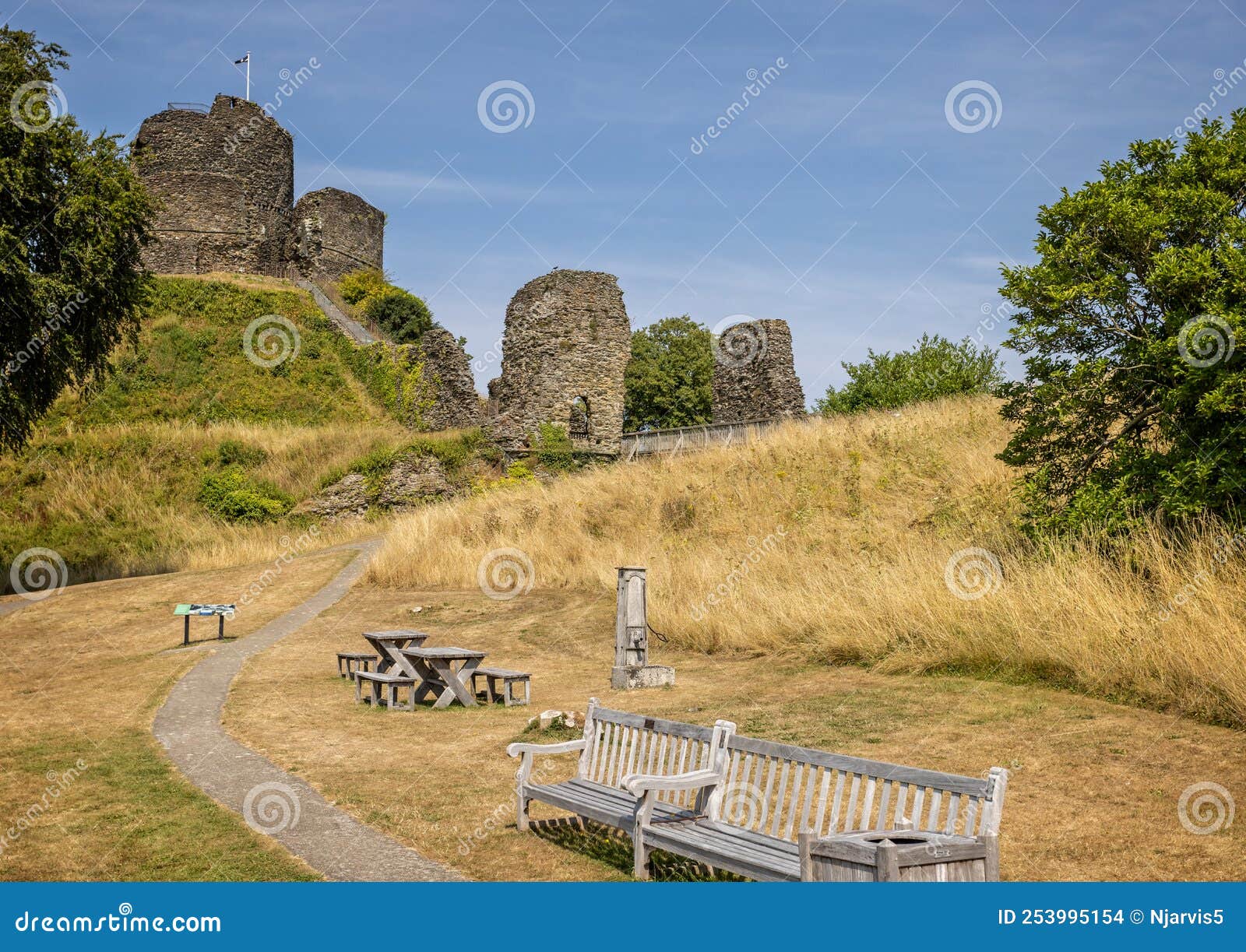 Launceston Medieval Castle and Round Tower in Launceston, Cornwall, UK ...
