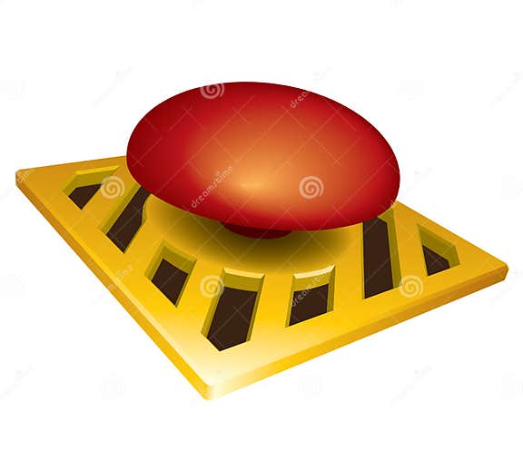 Launch button stock vector. Illustration of alert, isolated - 19482162