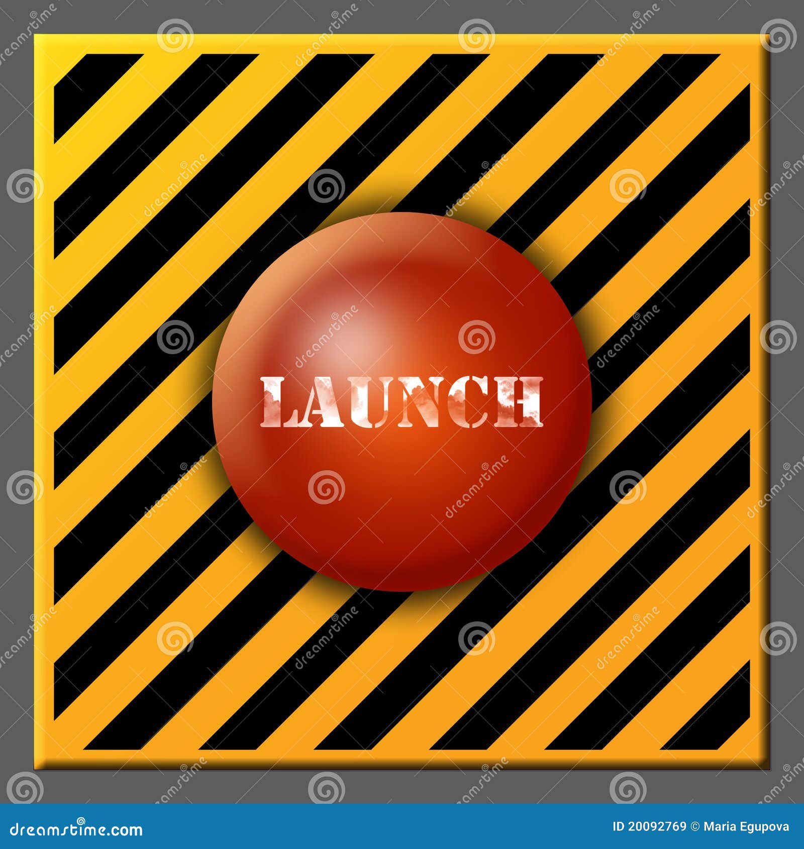 Launch button stock illustration. Illustration of launch - 20092769