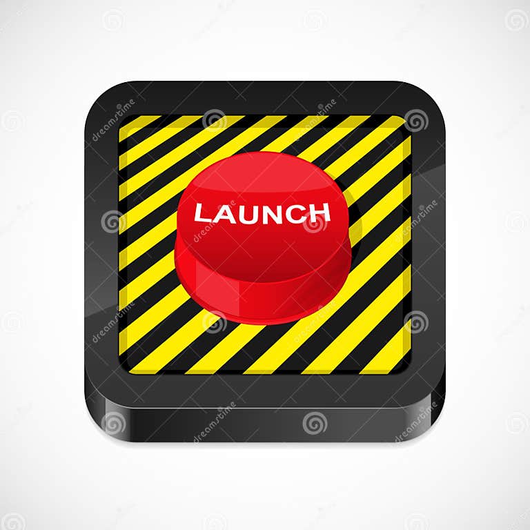 Launch button icon stock vector. Illustration of explosive - 21488910