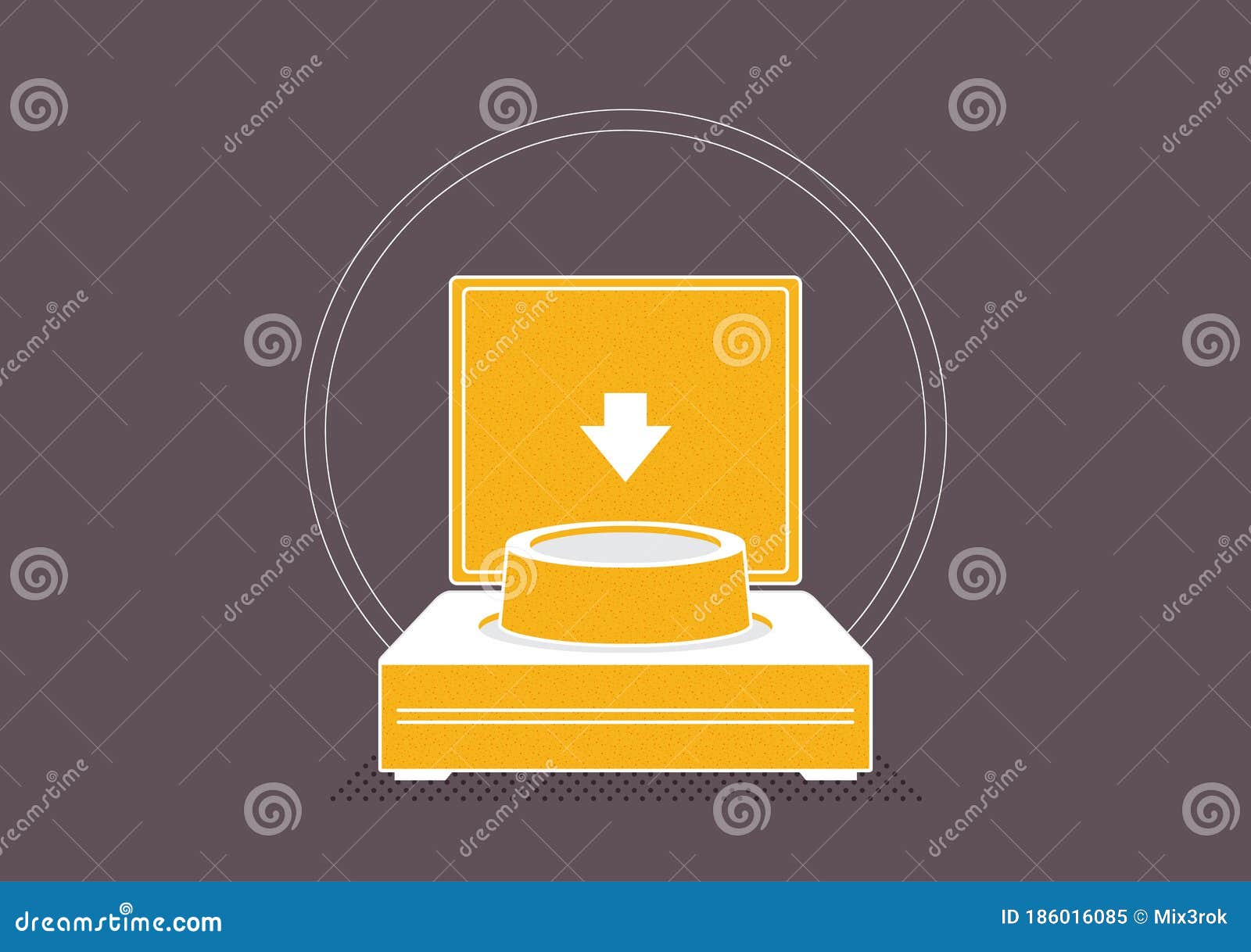 Launch Button Icon. Vector Illustration Stock Vector - Illustration of ...