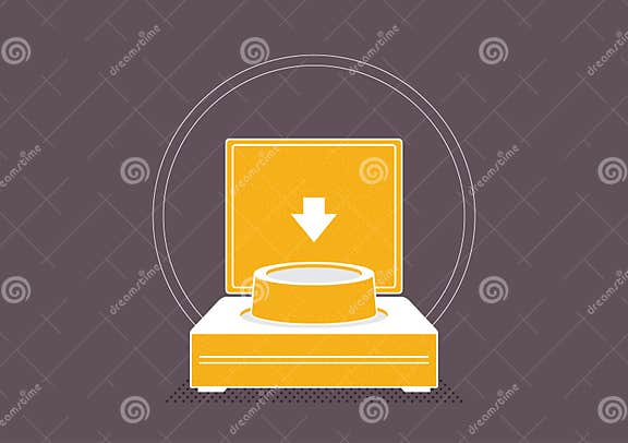 Launch Button Icon. Vector Illustration Stock Vector - Illustration of ...