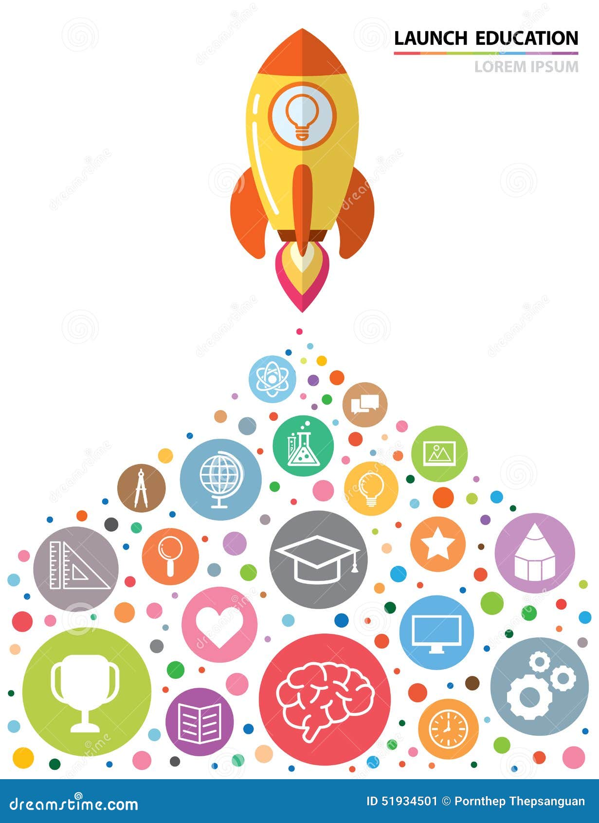 Launch Education stock vector. Illustration of decoration - 51934501